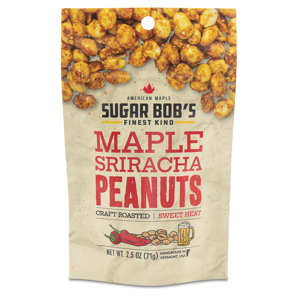 Vermont Maple Sriracha Peanuts Snack Bag | Sugar Bobs – Sugar Bob's ...