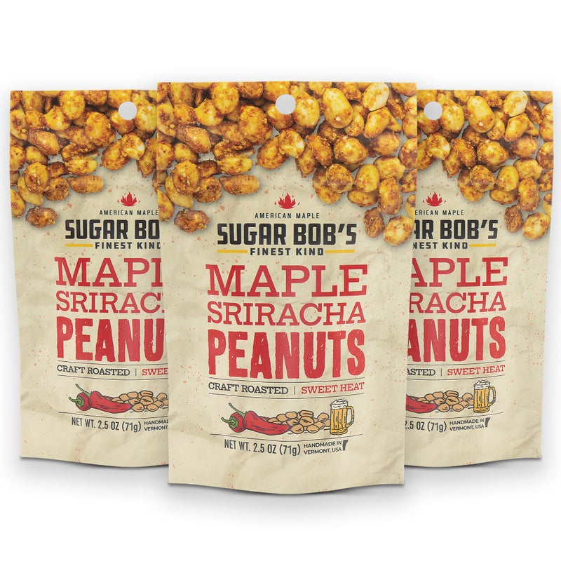 Vermont Maple Sriracha Peanuts Snack Bag | Sugar Bobs – Sugar Bob's ...